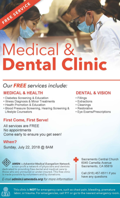 AMEN Clinic – Free Medical & Dental Services – Sacramento Central ...